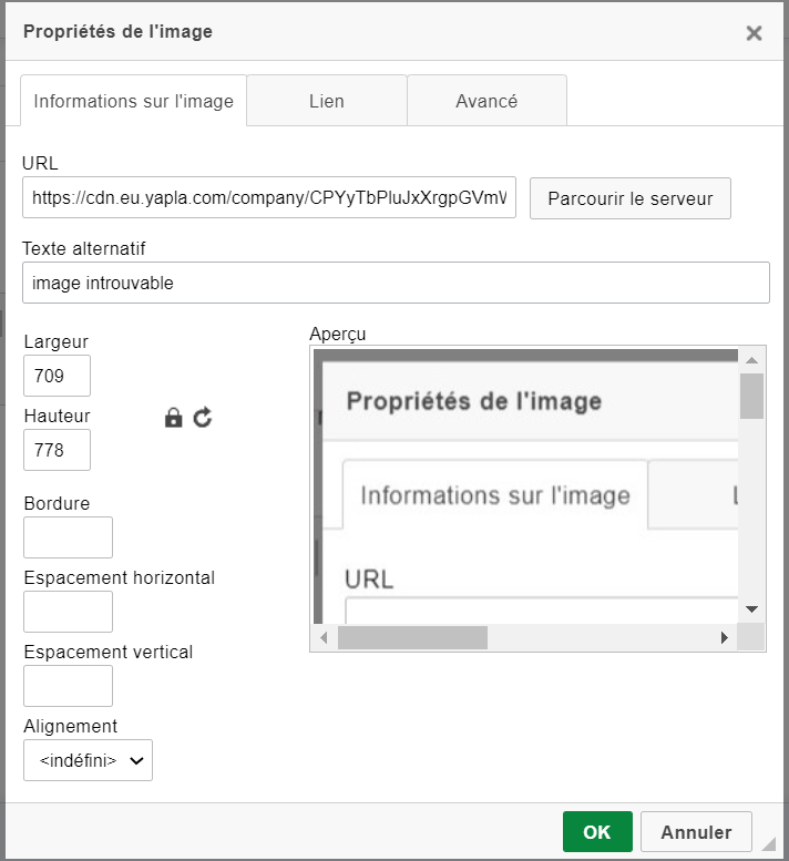 Ajouter une image avec l'éditeur de texte